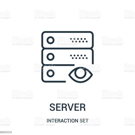 상호 작용 집합 컬렉션에서 서버 아이콘 벡터입니다 얇은 라인 서버 개요 아이콘 벡터 일러스트 레이 션입니다 0명에 대한 스톡 벡터 아트 및 기타 이미지 Istock