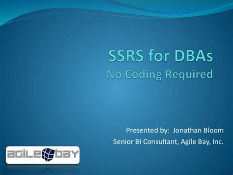 Ssrs For Dbas