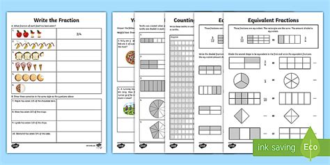 Fractions Home Learning Activity Booklet Year 3 Twinkl