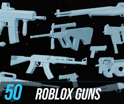 Artstation 50 Roblox Guns Vol01 Game Assets