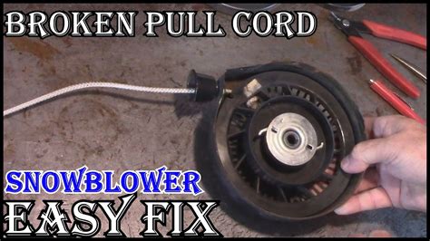 How To Replace A Pull Cord On A Snow Blower Tips And Tricks Youtube