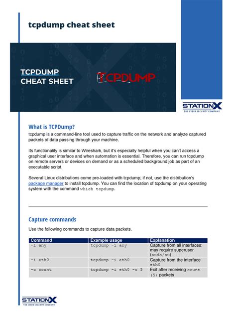 tcpdump cheat sheet pdf internet protocols transmission control