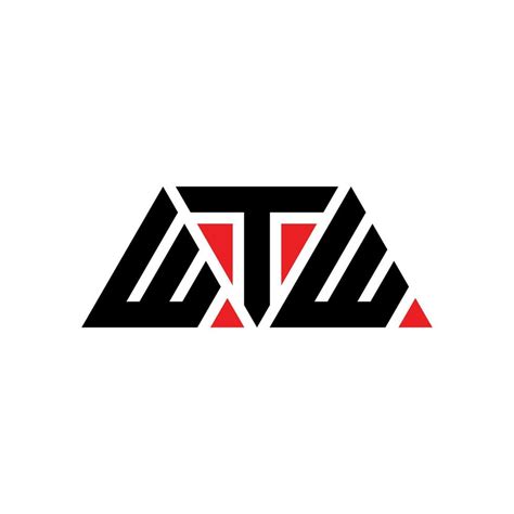 Wtw Triangle Letter Logo Design With Triangle Shape Wtw Triangle Logo