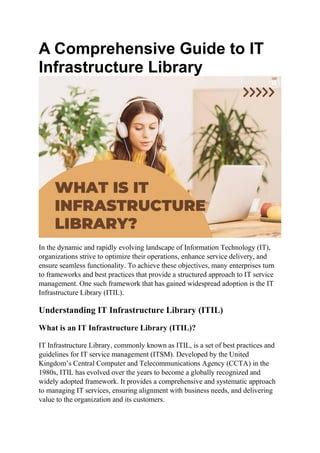 What Is IT Infrastructure Library 4 Important Benefits CIO Women Magazine PDF