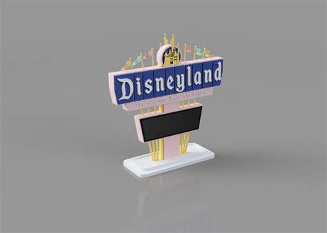 Disneyland Marquee Sign Von Daveyland Kostenloses Stl Modell