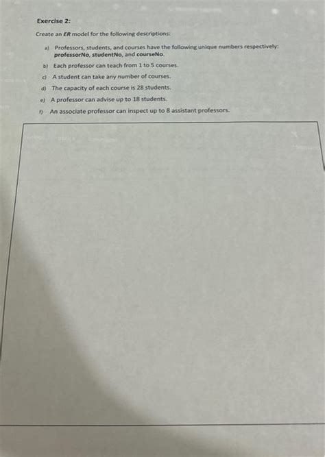 Solved Homework Entity Relationship Modeling Submission Chegg