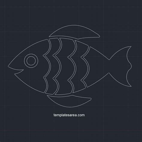 Free Fish Dwg Cad Block For Autocad Templatesarea