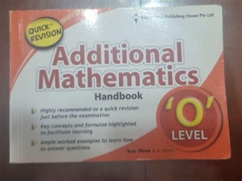Additional Mathematics Topical Notes Hobbies And Toys Books And Magazines