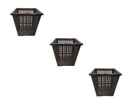 Plastic Mesh Square Aquatic Baskets Pond Planters Value 6 Pack