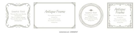 Classy Gorgeous Elegant Frame Set Stock Vector Royalty Free