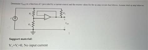 Solved Determine Vout As A Function Of Provided By A Current