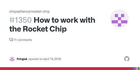How To Work With The Rocket Chip · Issue 1350 · Chipsalliancerocket