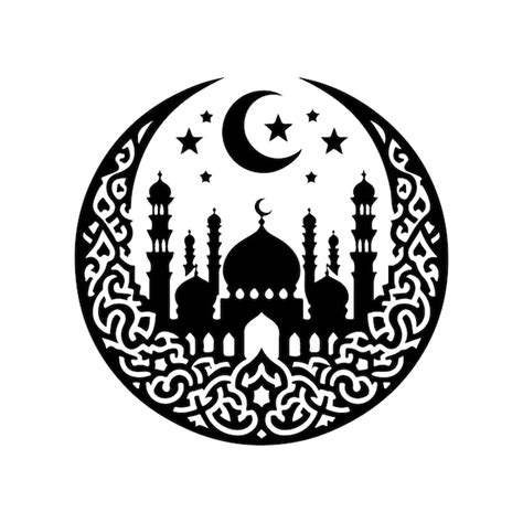 Islamic Shape Vector Silhouette Premium Ai Generated Vector