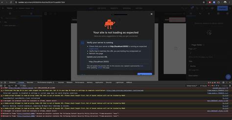 Hydrogen Boilerplate Code Homepage Doesnt Load In Builder Bugs