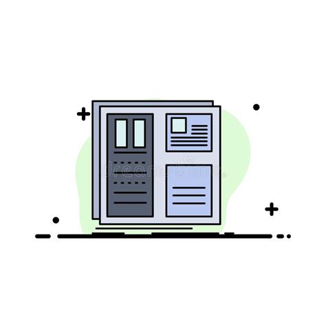 Design Grid Interface Layout Ui Flat Color Icon Vector Stock Vector Illustration Of Form