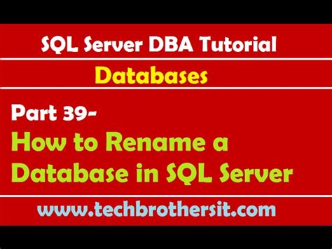 Renaming Sql Server Database Sql Server Effects Of Renaming A Column