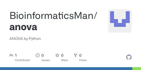 Github Bioinformaticsman Anova Anova By Python