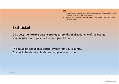 Past Unreal Conditional Presentation English ESL Powerpoints