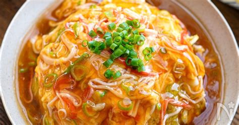 【カニカマ天津飯】とろ〜り餡たっぷり♬︎おてがる中華♬︎ レシピサイトnadia