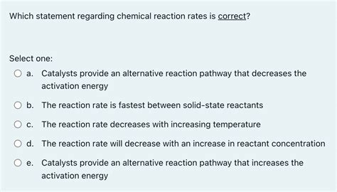 Solved For The Following Reaction Which Substance Is The