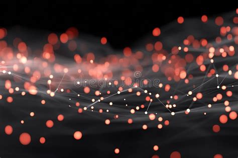 Abstract Representation Of Glowing Particles In A Dark Environment Creating A Mesmerizing Visual