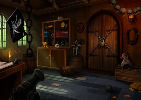 Artstation Pirate Ship Interior Design For Escape Game