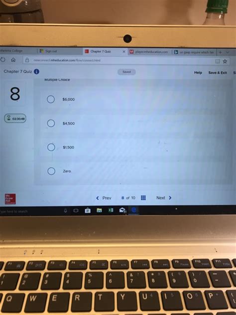 solved sign out chopter 7 quiz 6 help save and exit submt 8 at