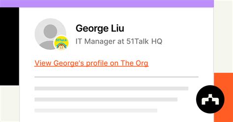 George Liu It Manager At 51talk Hq The Org