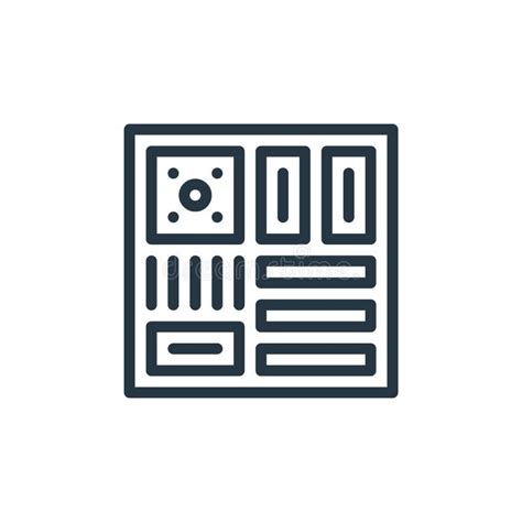 Motherboard Icon Vector From Hardware Network Concept Thin Line