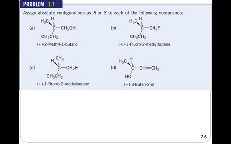 solved problem 7 7 assign absolute configurations as r or s