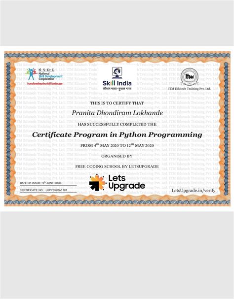 Pranita Lokhande on LinkedIn: Letupgrade is the amazing platform to learn python programming.and ...