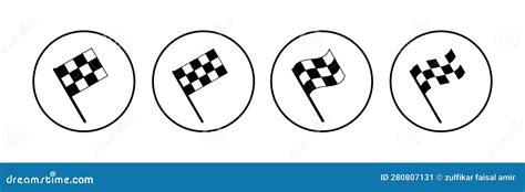 Racing Flag Icon Race Flag Icon Checkered Racing Flag Icon Stock Vector Illustration Of