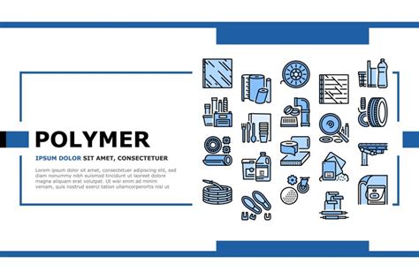 Polymer Material Industry Goods Landing Header Vector