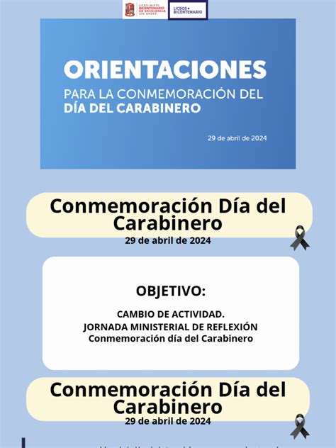 Conmemoración Y Reflexión Carabinero Pdf