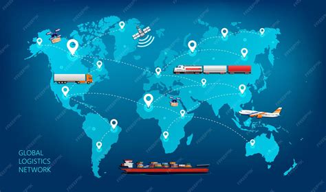 Red Logística Internacional Globalconcepto De Tráfico Internacional De