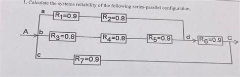 Solved 1 Calculate The Systems Reliability Of The Following