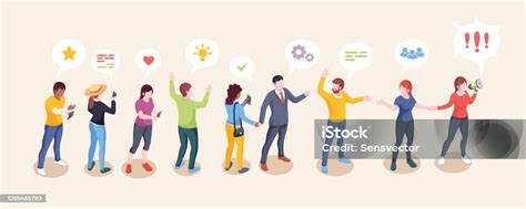 청중의 영향 사회적 의견 리더 및 미디어 영향력 있는 크리에이티브 벡터 개념 메가폰을 가진 영향력 있는 여성 소셜 미디어 인터넷 마케팅 영향력에서 팔로워를 이끌다 설득에