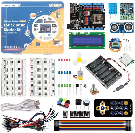 Acebott Basic Starter Kit For Esp32 Total 96 Items