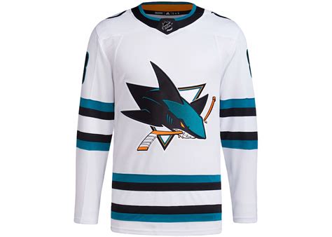 Adidas Sharks Aeroready Hockey Jersey White Mens Ss24 Us