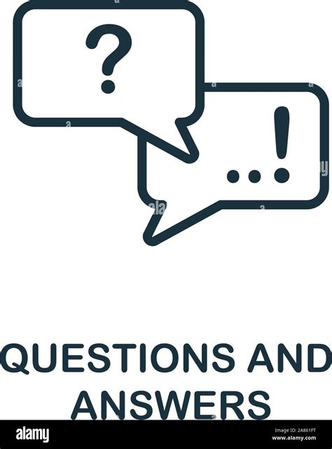 Questions And Answers Icon Outline Style Thin Line Creative Questions And Answers Icon For Logo