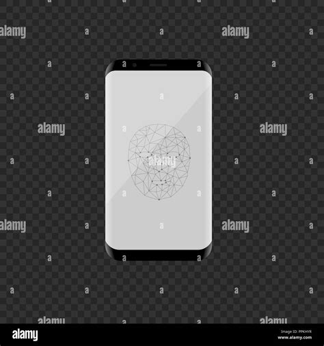 Smartphone With Face Scan Icon Facial Recognition System Stock Vector Image And Art Alamy