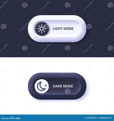 Day Night Switch Dark Mode Light Mode Switch Button Mobile App Interface Design Concept