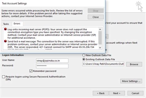 outlook configuration for custom domain email windows 10 forums