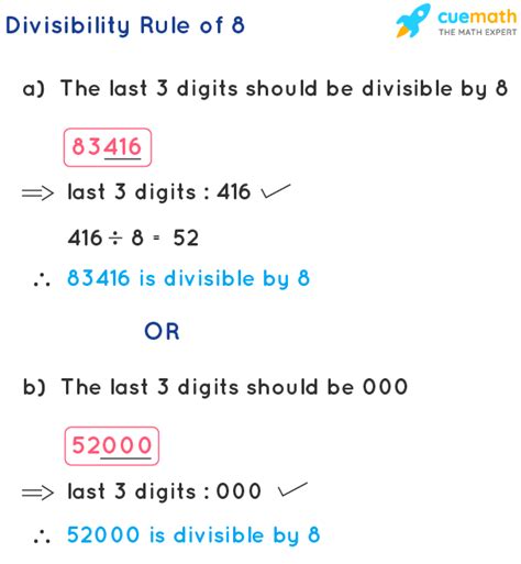Divisibility Rule Of 8 Methods Examples Divisibility Test Of 8