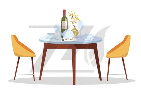 دانلود وکتور میز و صندلی رستوران رزرو شده دانلود رایگان فایل لایه باز