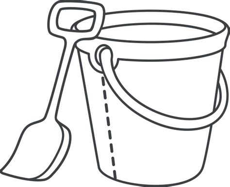 Beach Bucket Outline