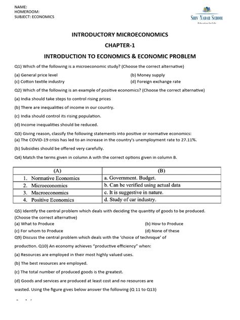 Ppf Worksheet Pdf Economics Microeconomics