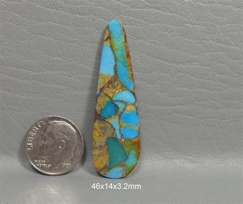 Ithaca Peak Turquoise And Bronze Cabochon Etsy