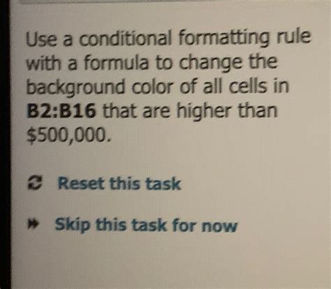 Solved Use A Conditional Formatting Rule With A Formula To