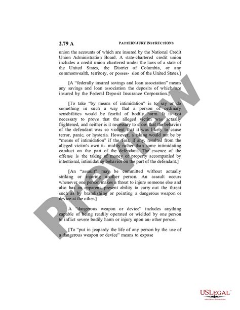 Bank Robbery Us Legal Forms